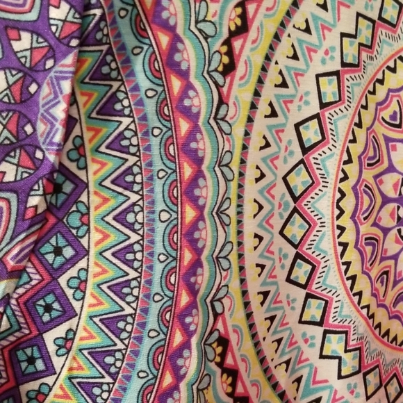 Tops | Plus Size Lavendar Tunic With Multiprint Designs | Poshmark